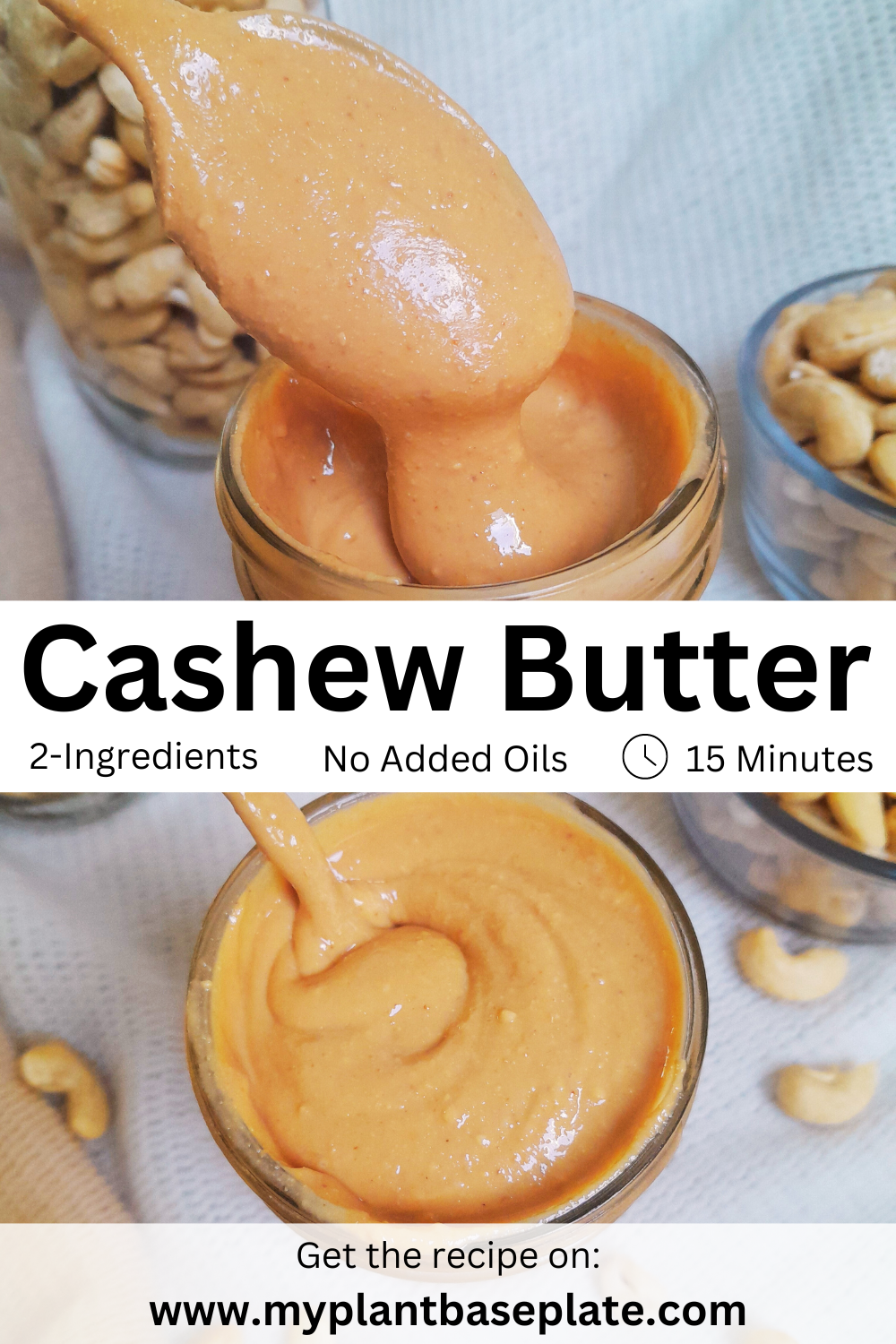 Cashew Butter - My Plant Base Plate Homemade Cashew Butter Recipe