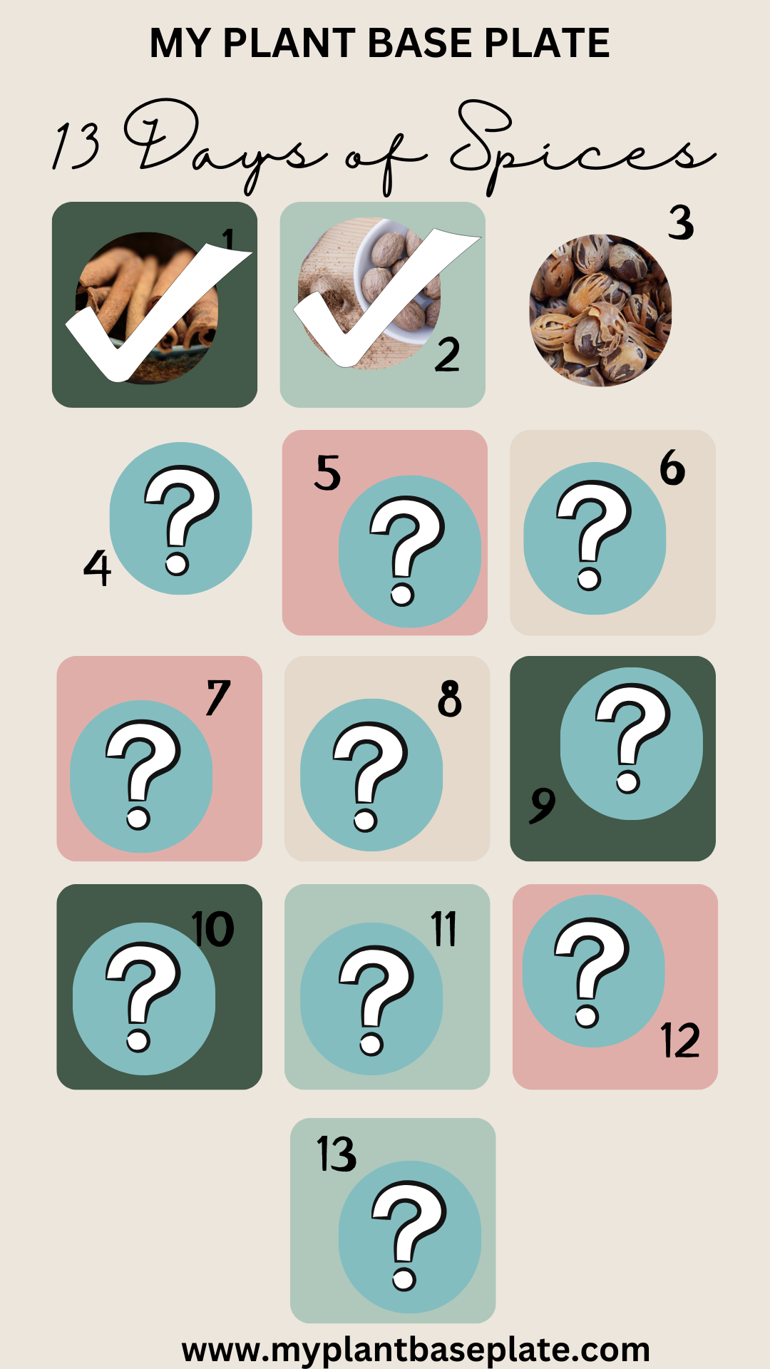 13 Days of Spices ~ Day 3 Mace - My Plant Base Plate